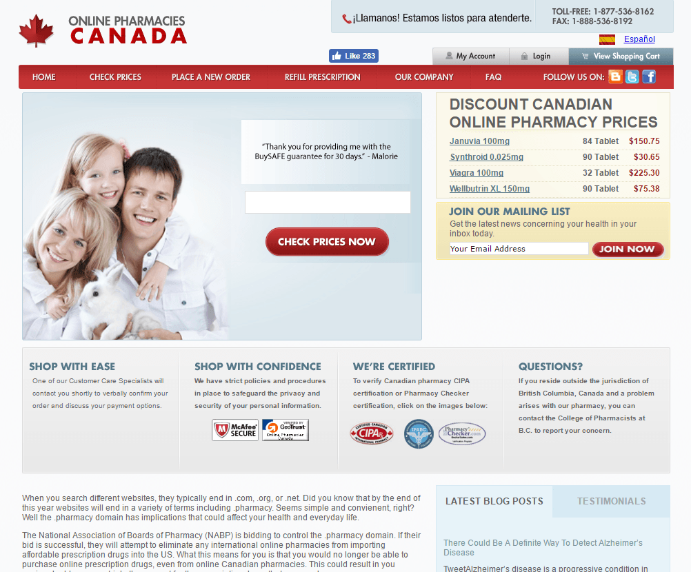 » Onlinepharmaciescanada.com Reviews – Store with Great Prices but with ...